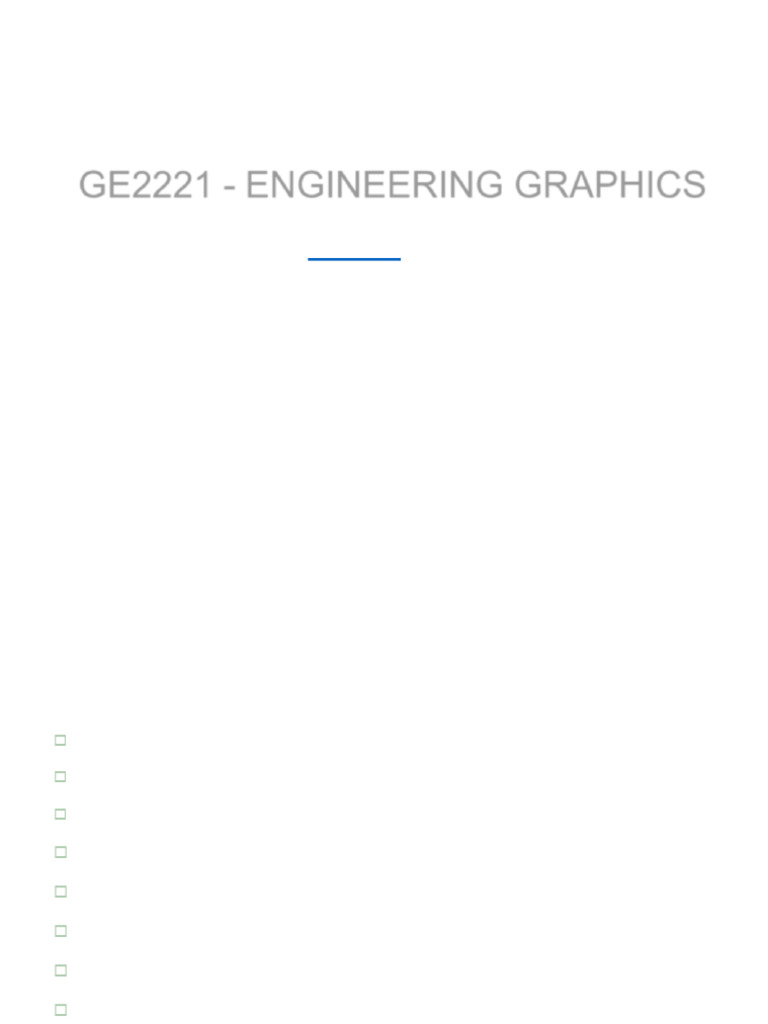 Engineering Graphics Course Syllabus | PDF | Technical Drawing | Drawing