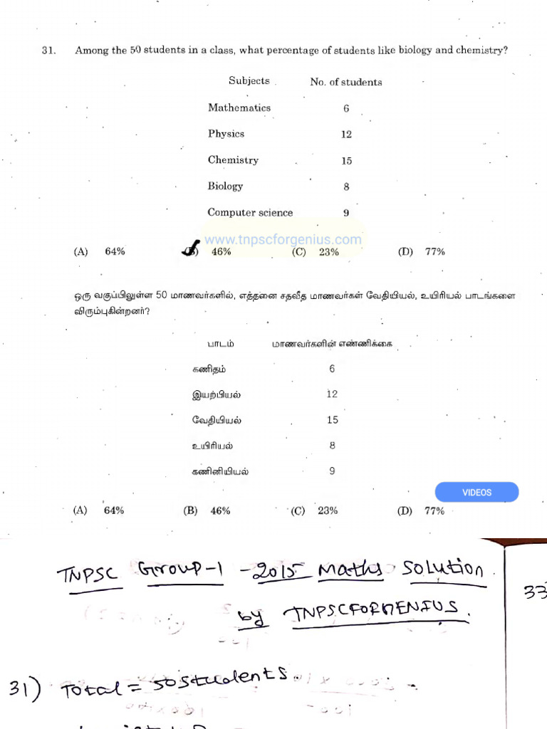 TNPSC Group 1 Maths Key (2011-2021) Tnpscforgenius - Removed | PDF ...