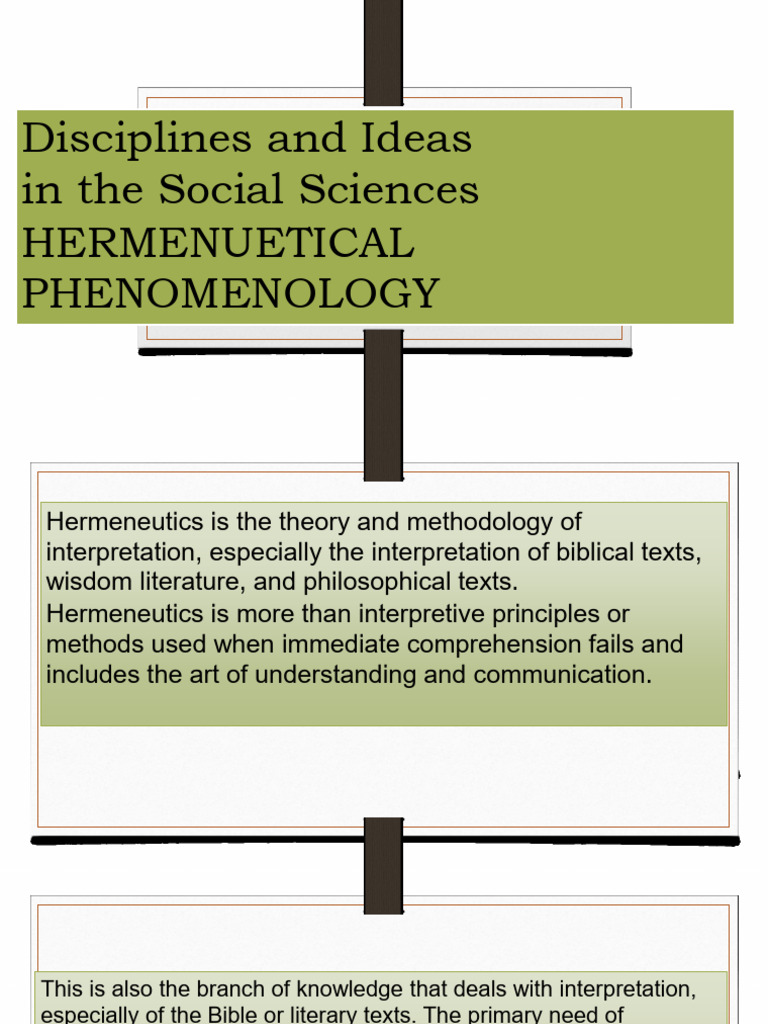 M2 Hermeneutical Phenomenology | PDF | Hermeneutics | Phenomenology ...