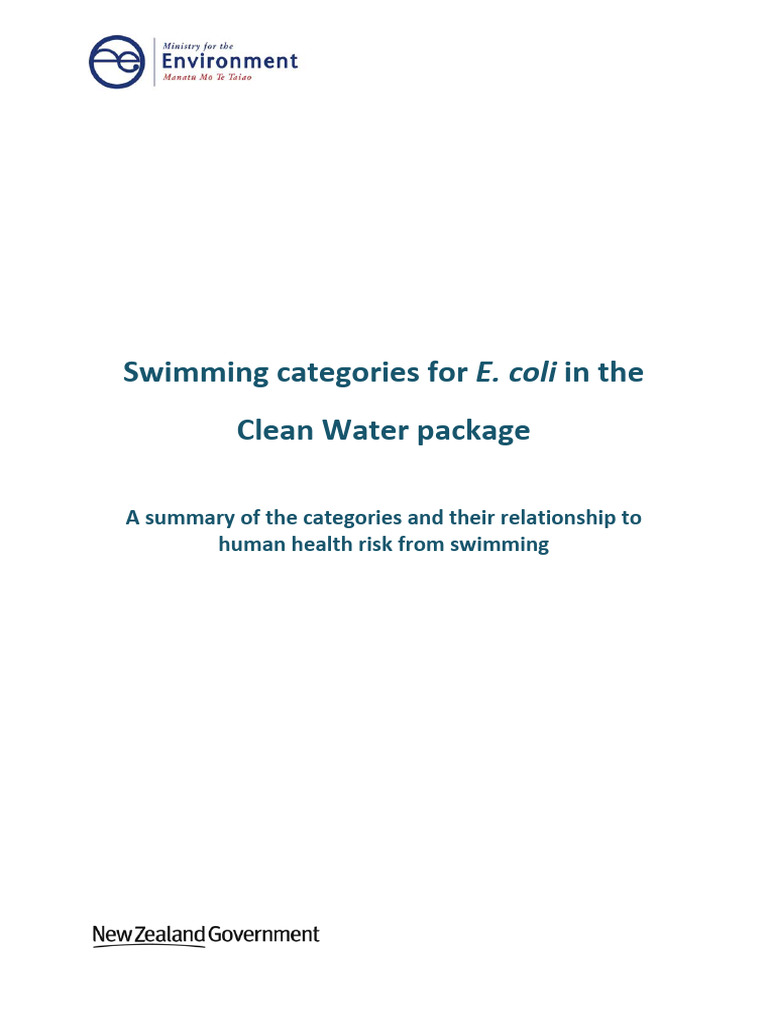 Report On E.coli and Swimming Risk May 2017 | PDF | Water Quality ...