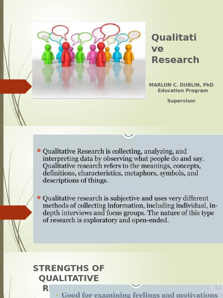 Qualitative Research 1 | PDF