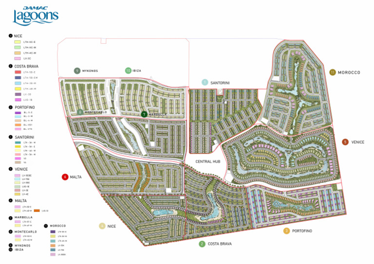 Damac Lagoons Final Master Plan | PDF