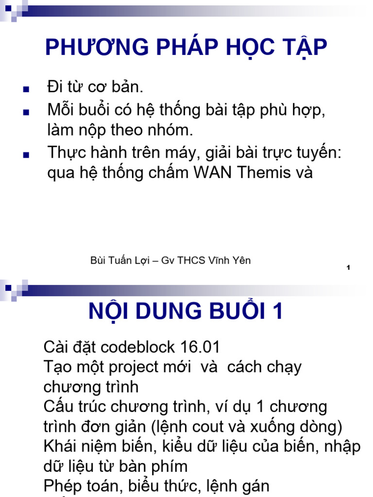 Buoi 1-2 - Lap Trinh C++ - Gui Hs | PDF