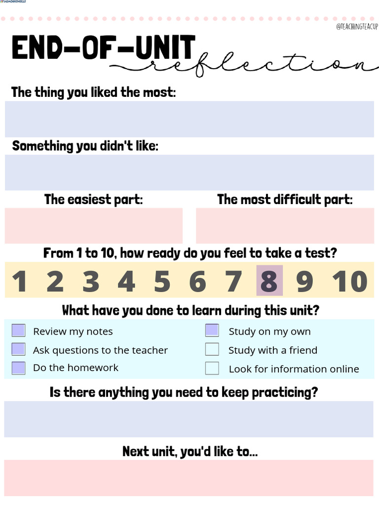 End of Unit | PDF