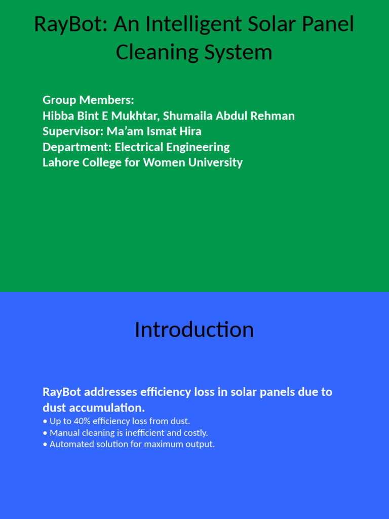 RayBot FYP Animated Presentation | PDF