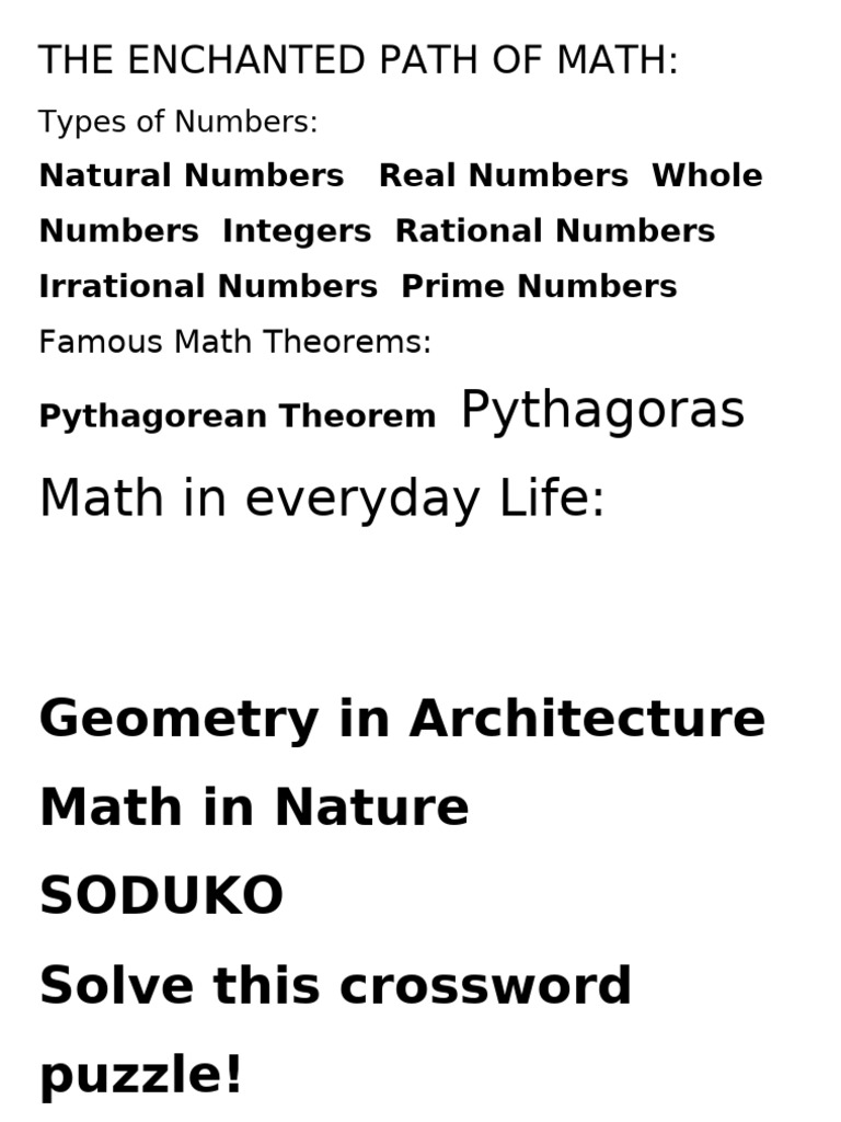 The Enchanted Path of Math | PDF