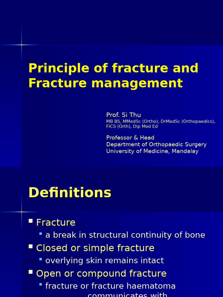 Fracture Principles & Management | PDF | Radiology | Bone