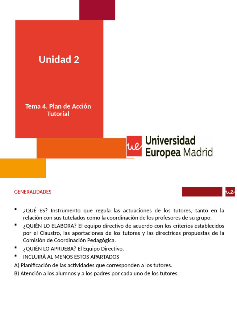 Plan Acción Tutorial | PDF | Evaluación | Maestros