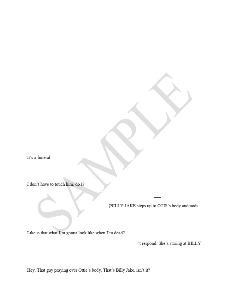 Funeral Scene Play Script Excerpt | PDF
