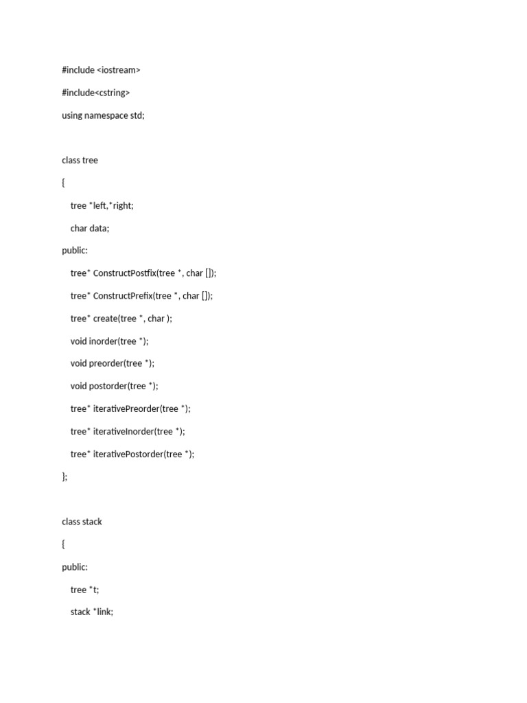 Assigment 4_ExpressionTree | PDF | Computer Programming | C++
