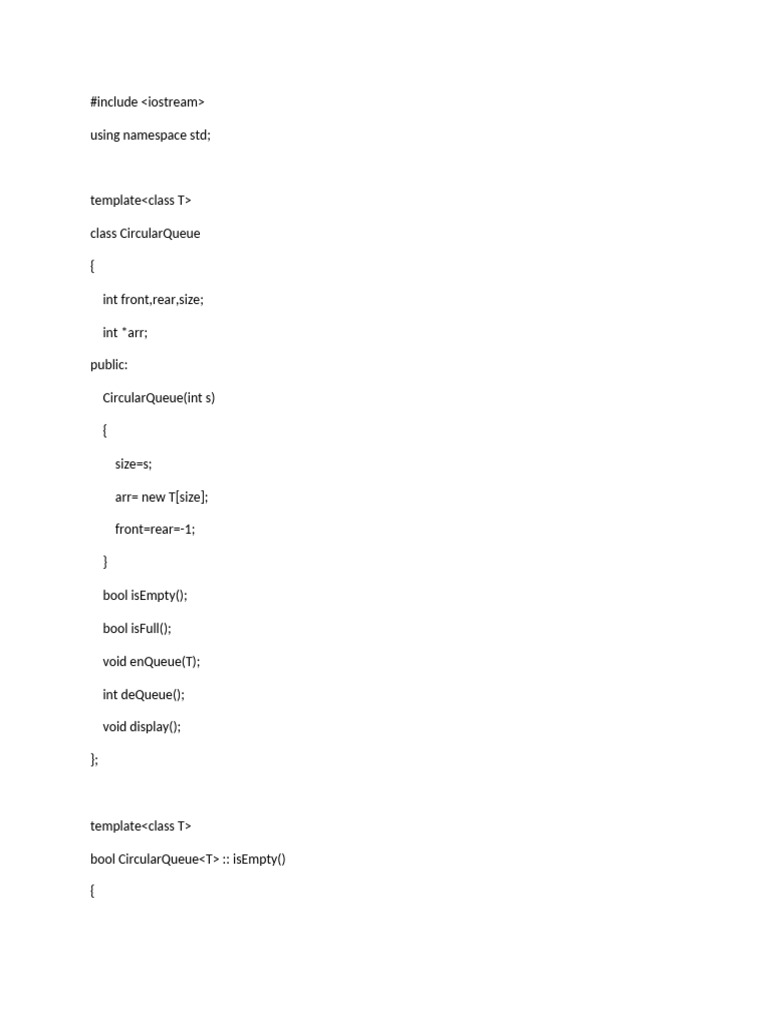Assigment 3 - CircularQueue | PDF | Queue (Abstract Data Type) | Algorithms And Data Structures