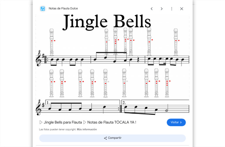 Jingle Bell Con Flauta - Buscar Con Google | PDF