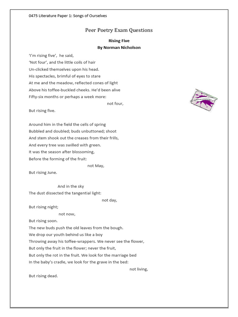 Rising Five: A Poem by Norman Nicholson | PDF