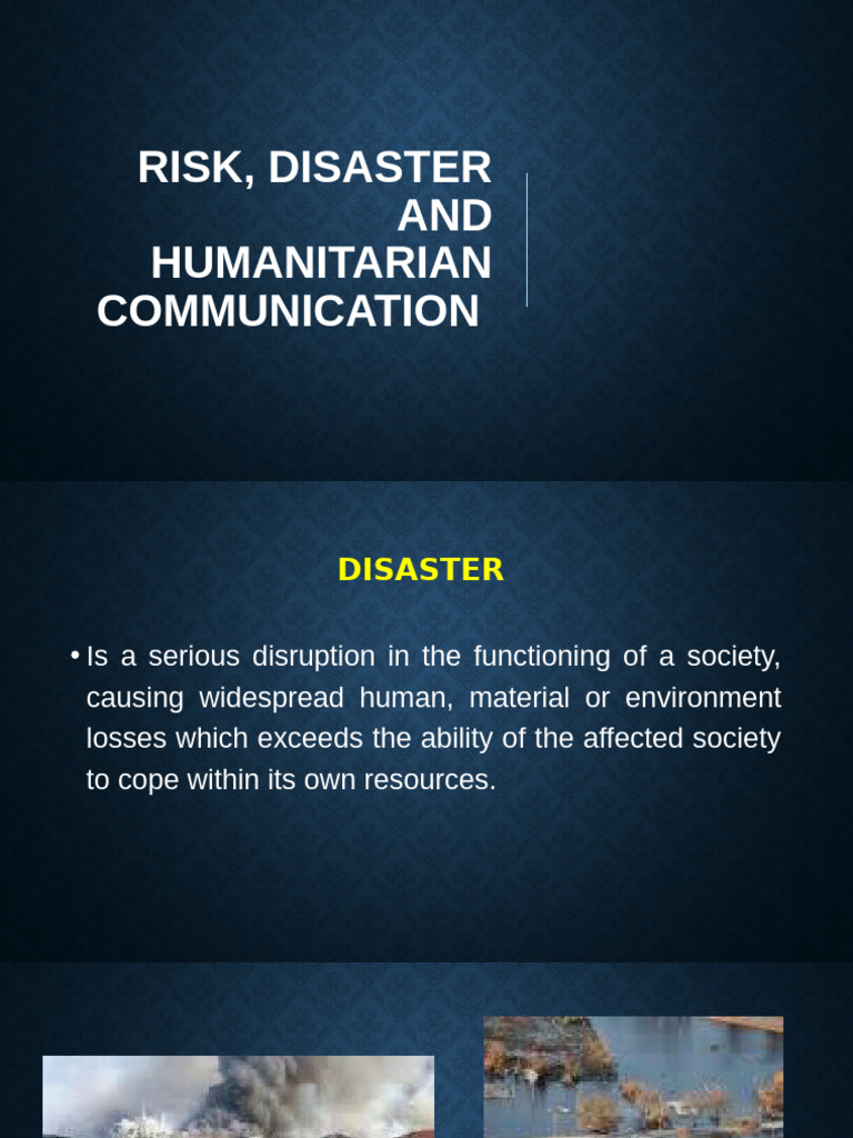 Risk Disaster and Humanitarian Communication | PDF | Hazards | Natural ...