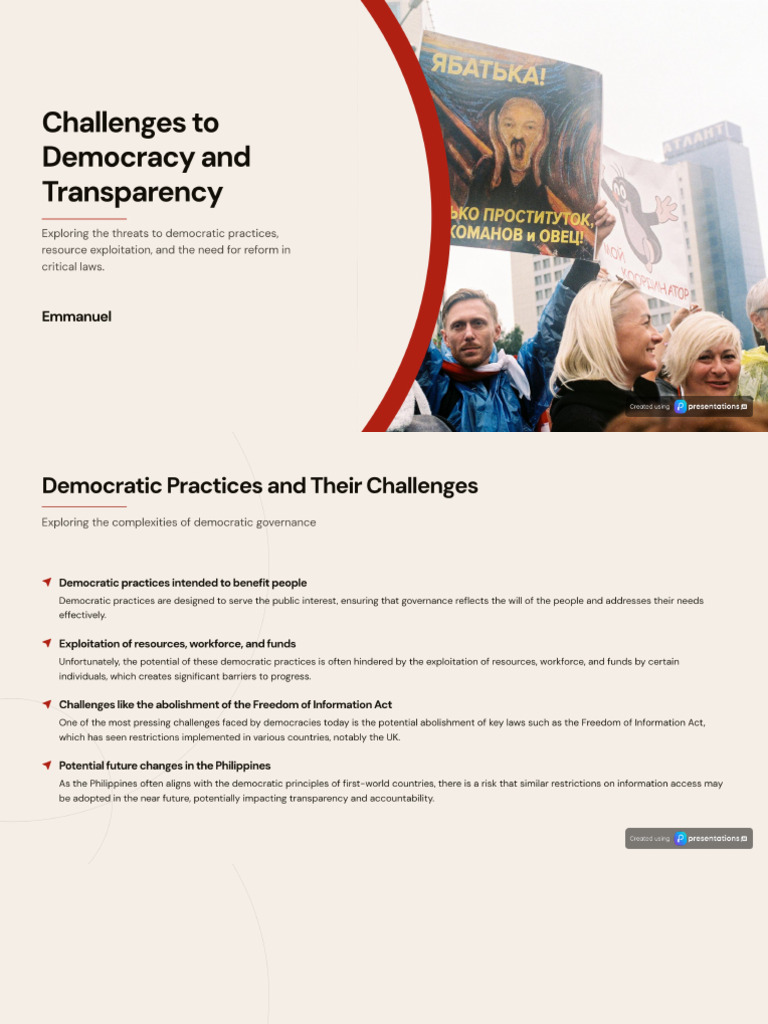 The Challenges of Democratic Practices | PDF