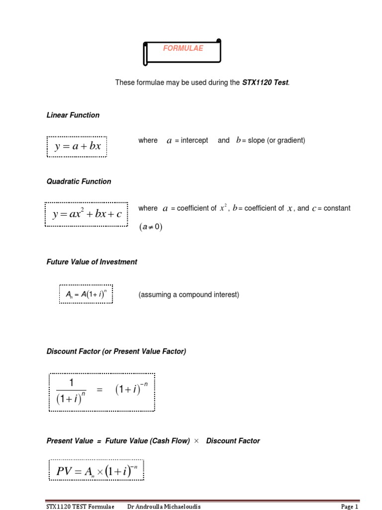 Formule Test | PDF