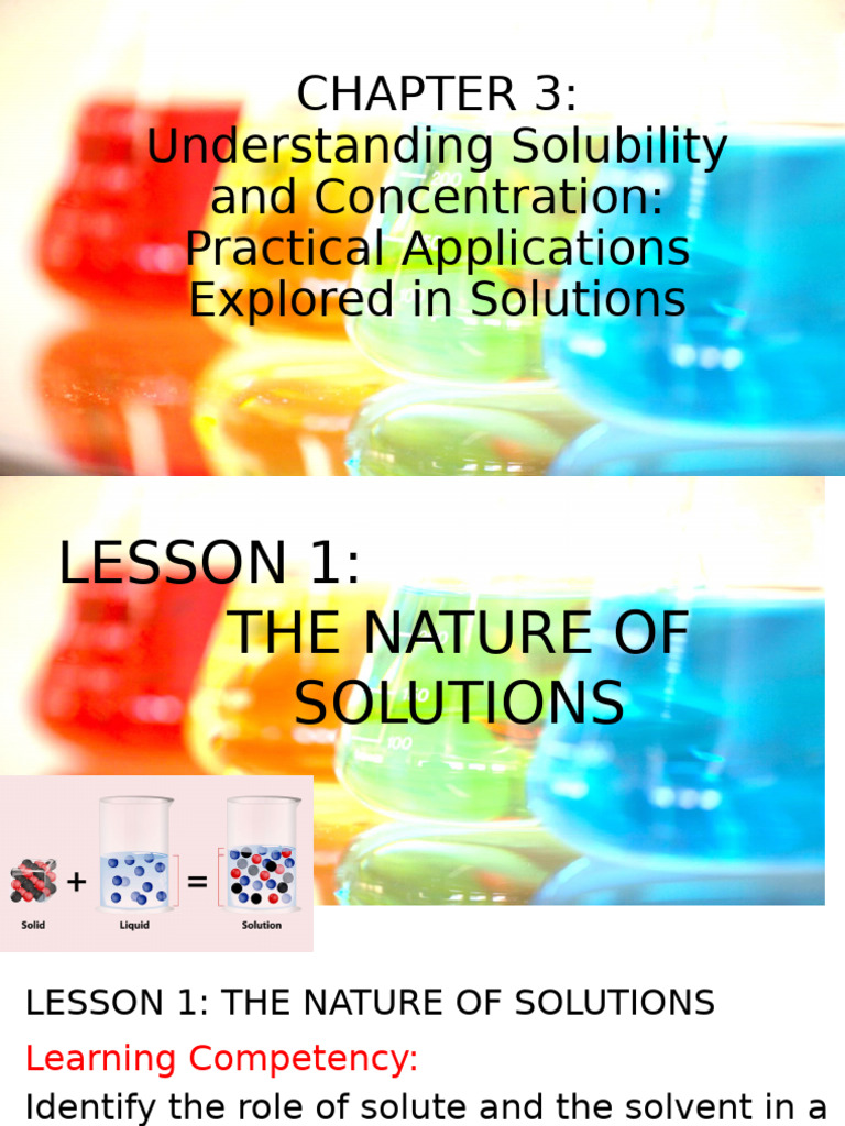 Understanding Solubility in Solutions | PDF | Solubility | Solvation