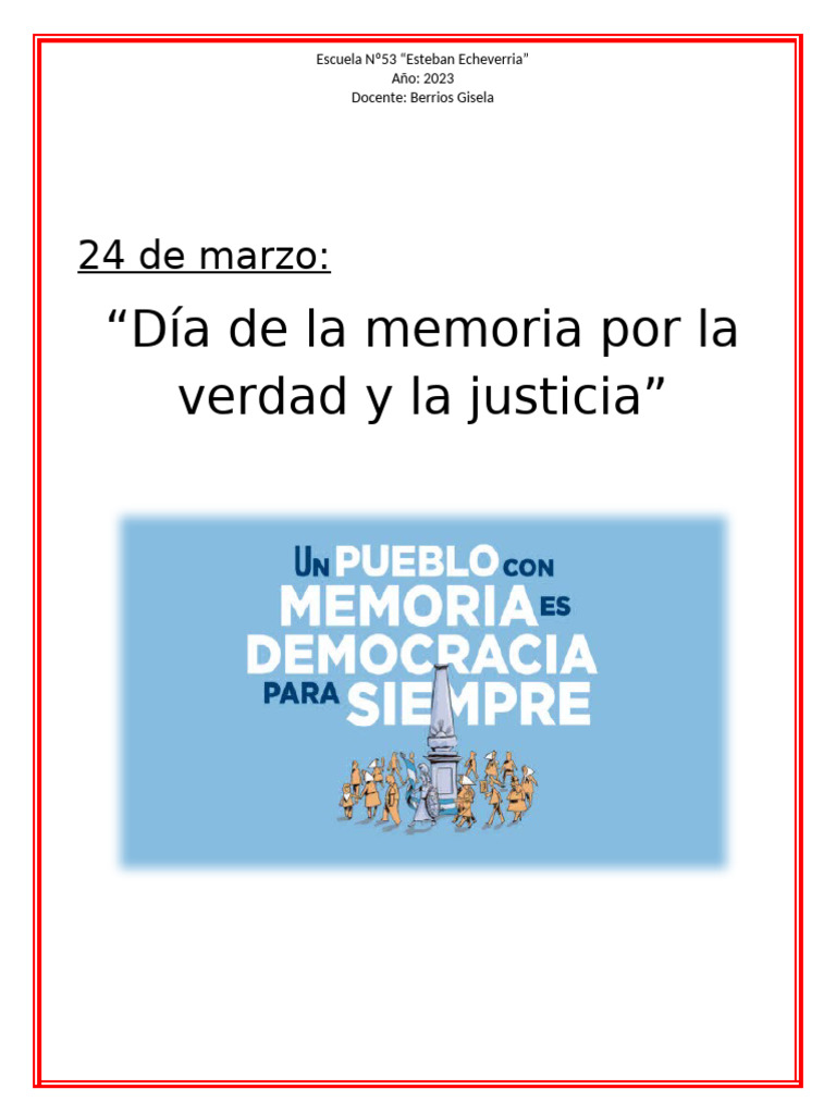 24 de Marzo - E.P 53 | PDF | Justicia | Crimen y violencia