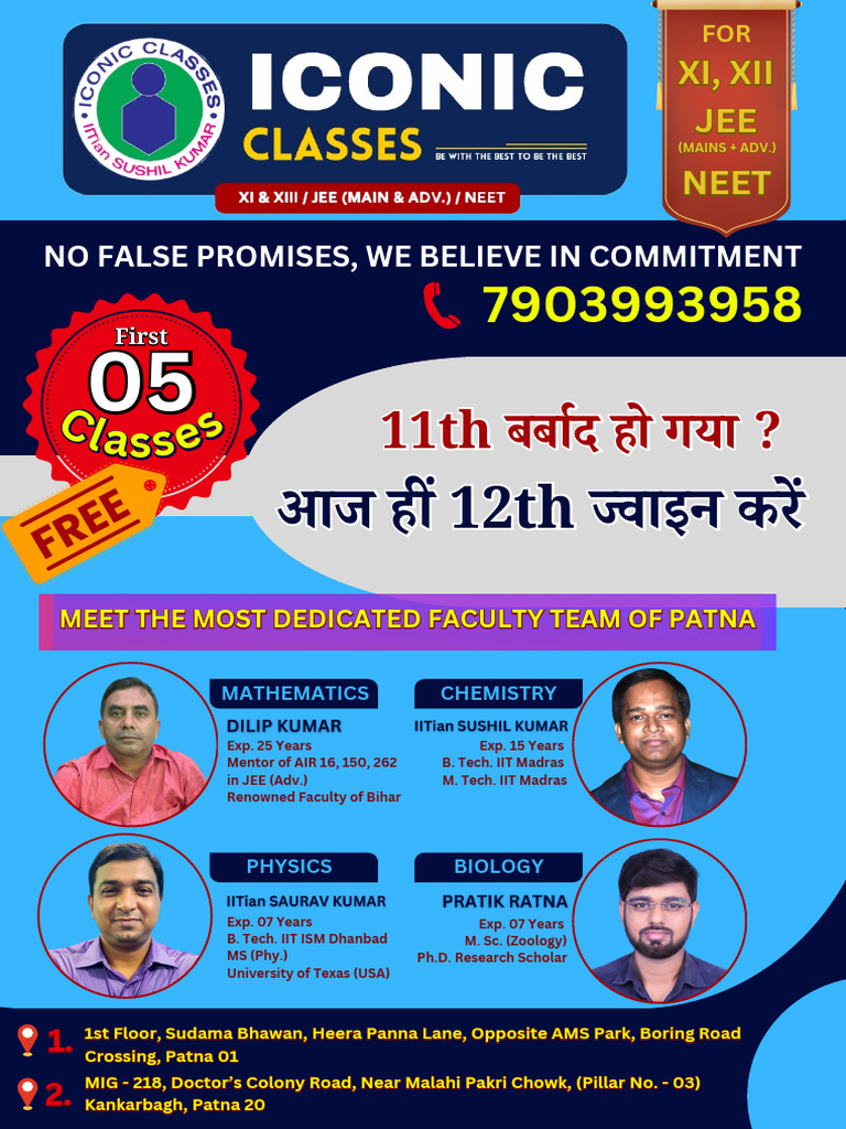 Pamphlet 2025 ICONIC CLASSES | PDF | Schools | Qualifications