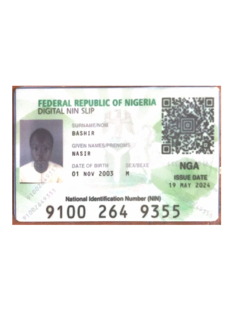 DIGITAL NIN SLIP | PDF