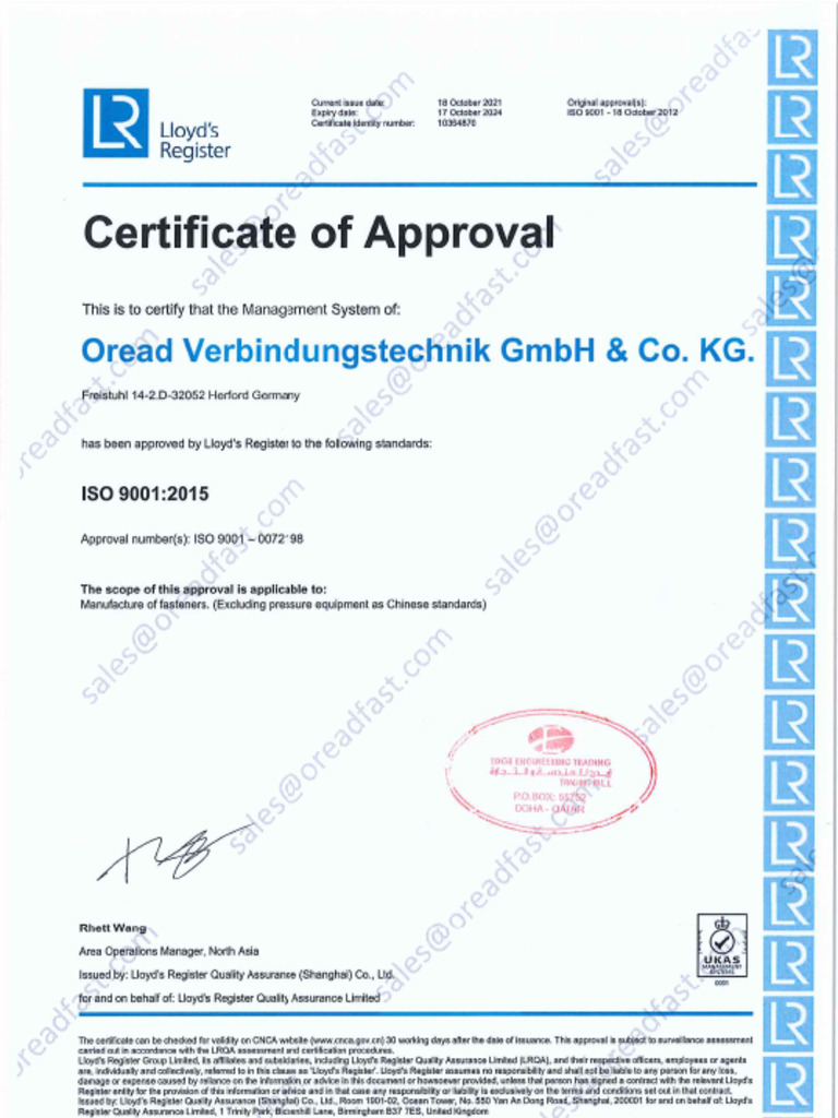 OREAD ISO 2024 Germany | PDF