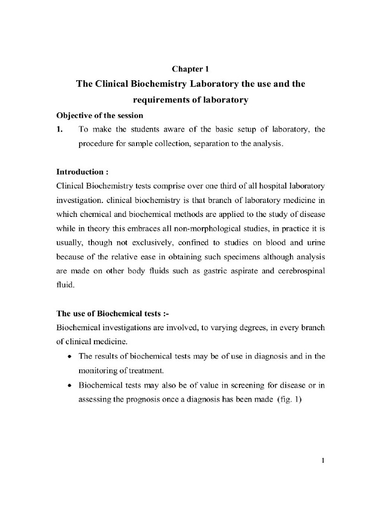 Biochemistry Tests | PDF