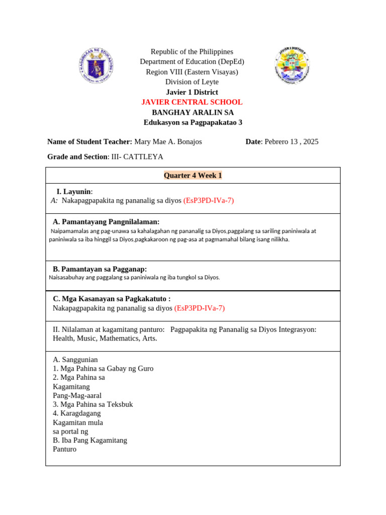 Lesson Plan: Time Conversion for EsP3 | PDF | Cognition | Learning