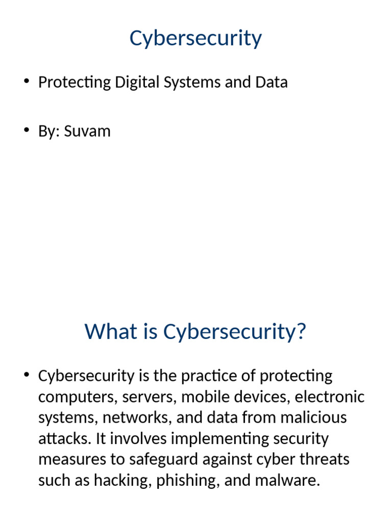 Enhanced Cybersecurity Presentation | PDF | Security | Computer Security