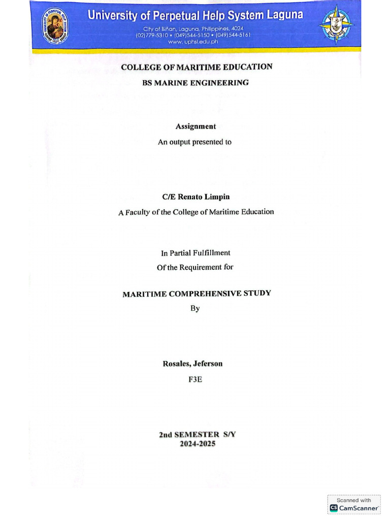 Assignment 1 Maritime Comprehensive | PDF