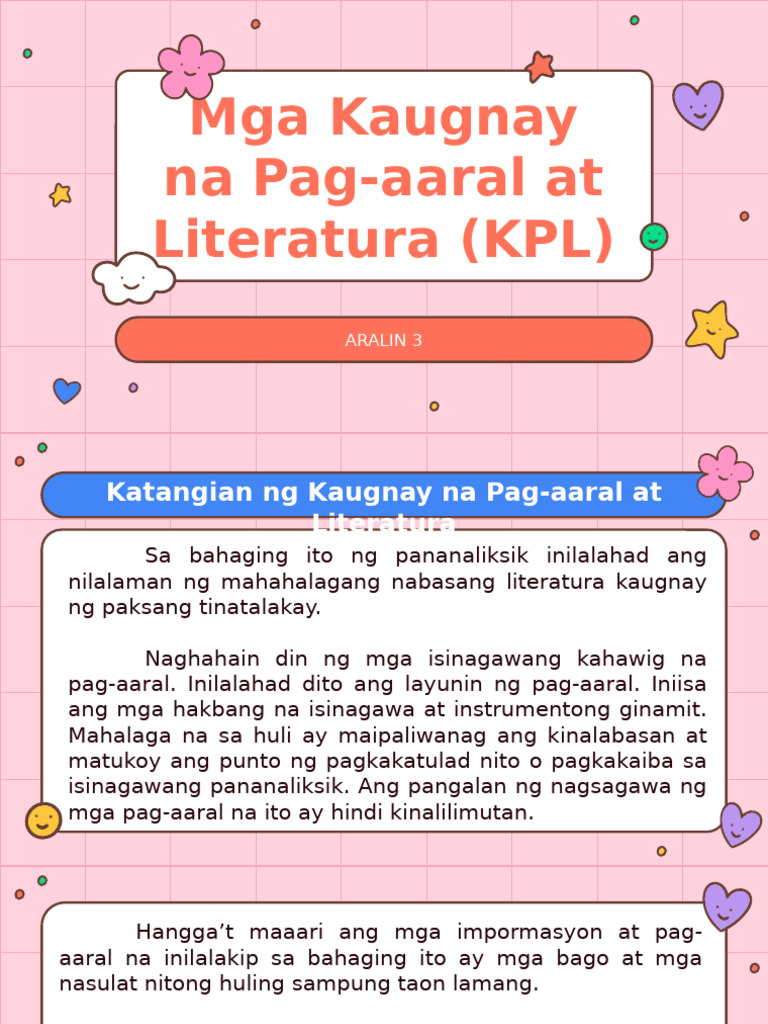 Aralin 3 - Mga Kaugnay Na Pag-Aaral at Literatura (KPL) | PDF