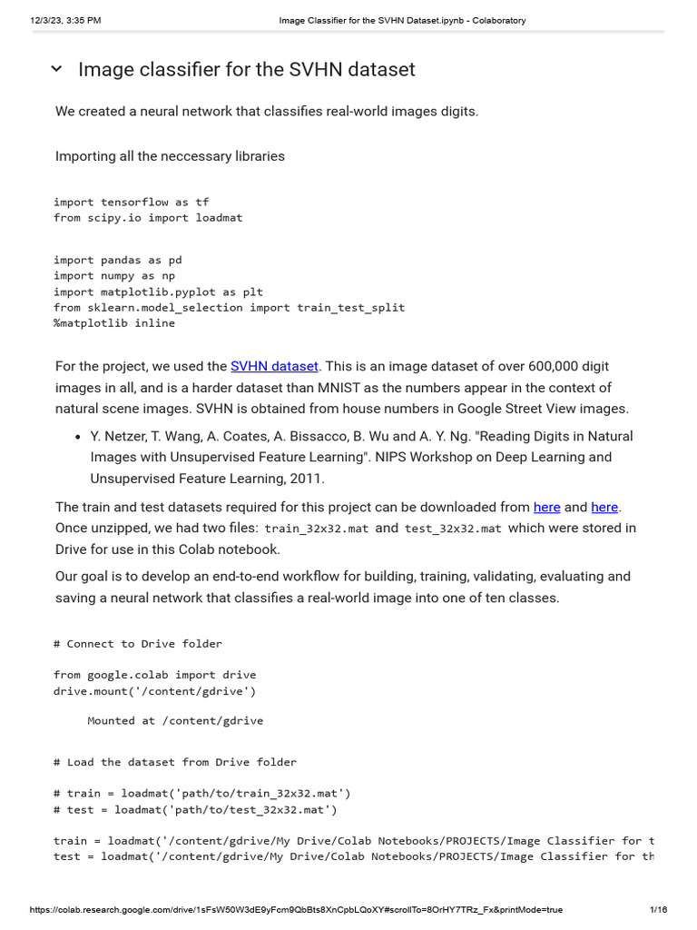 Image Classifier For The SVHN Dataset | PDF | Applied Mathematics ...