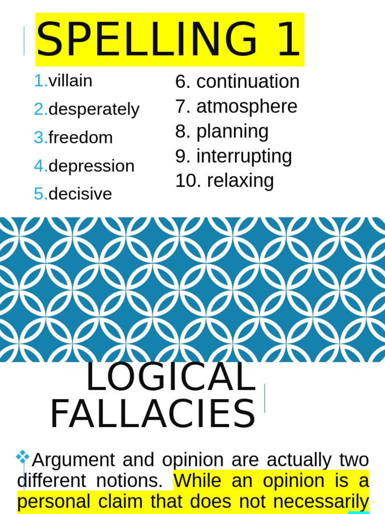 Understanding Logical Fallacies and Arguments | PDF | Argument ...