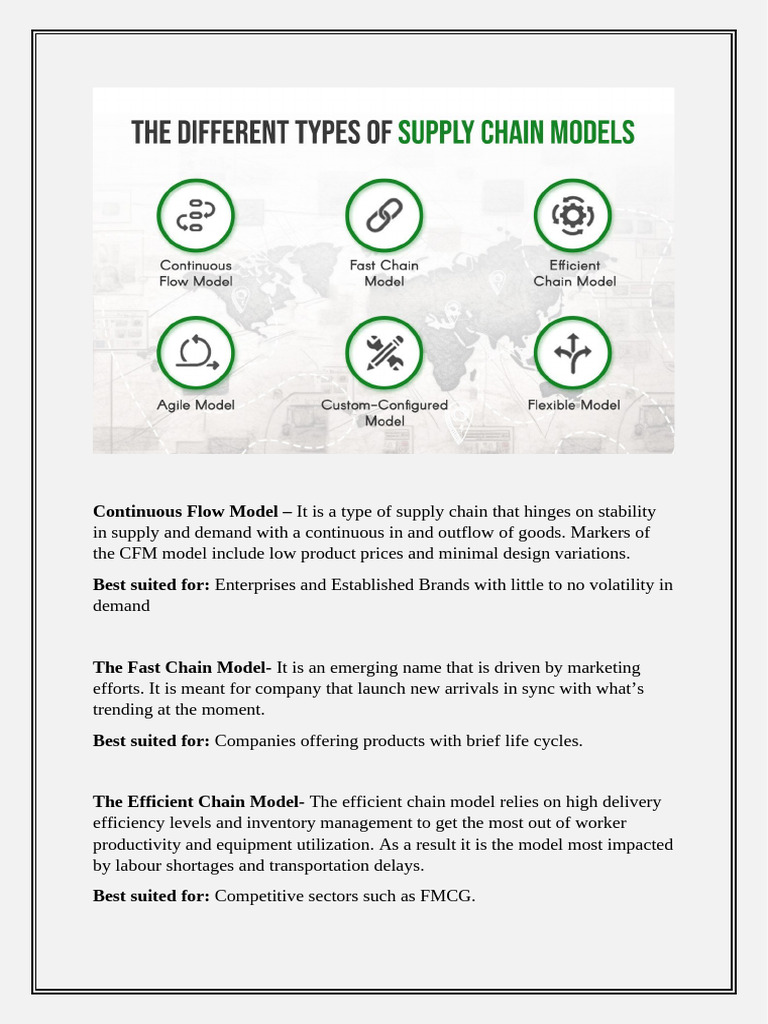 Different Types of Supply Chain Model | PDF