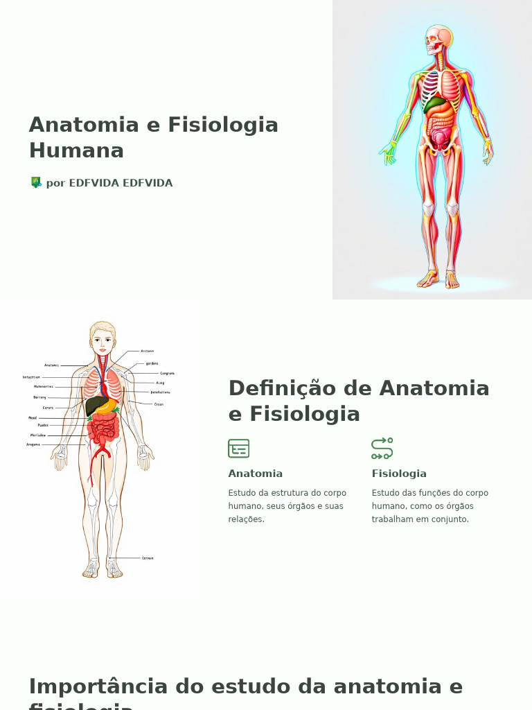 Anatomia e Fisiologia Humana | PDF | Corpo humano | Sistema circulatório