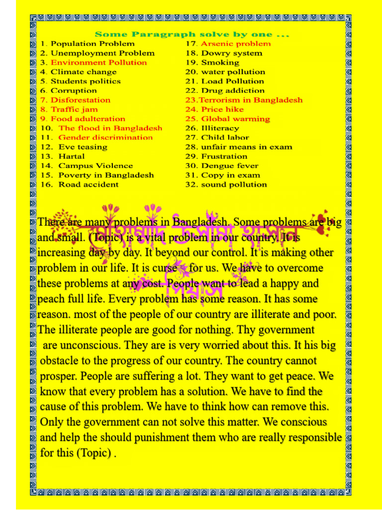 32 paragraph in one page . By ( Mohammad Usama hassan Piyash ) | PDF