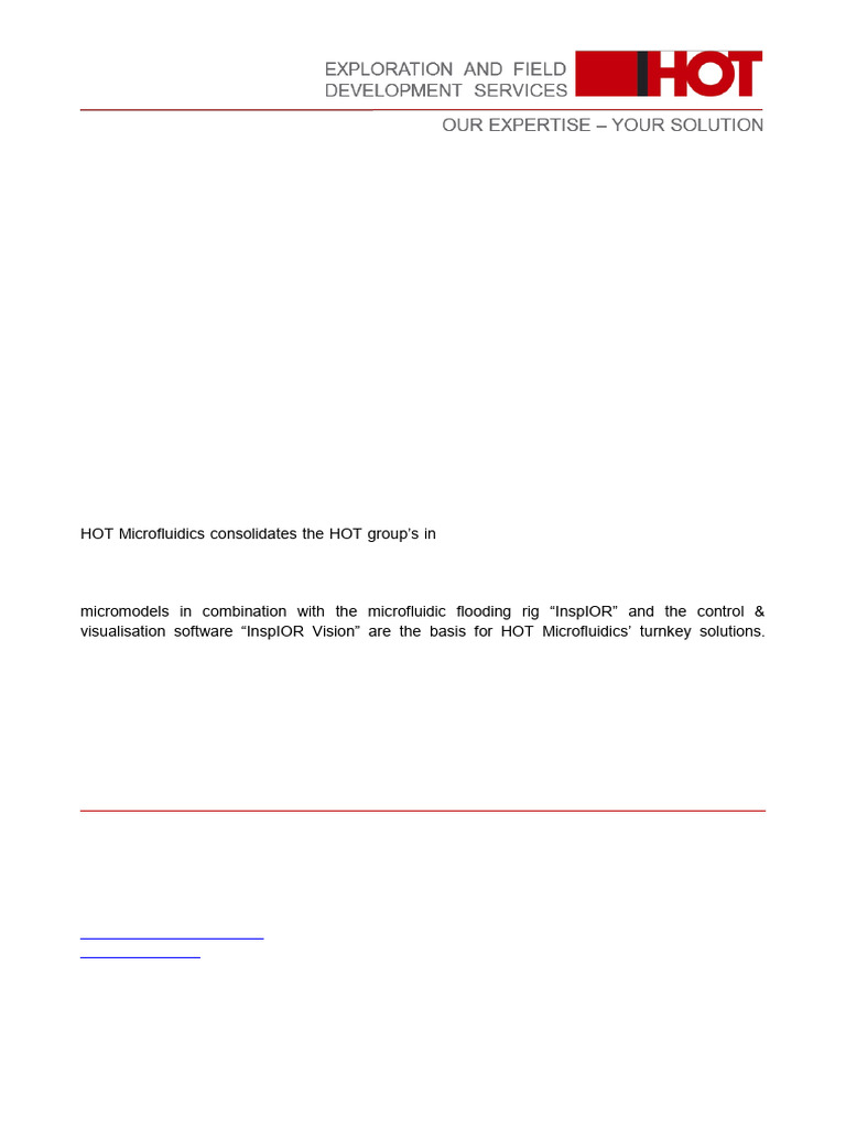HOT Group Founds HOT Microfluidics GMBH | PDF