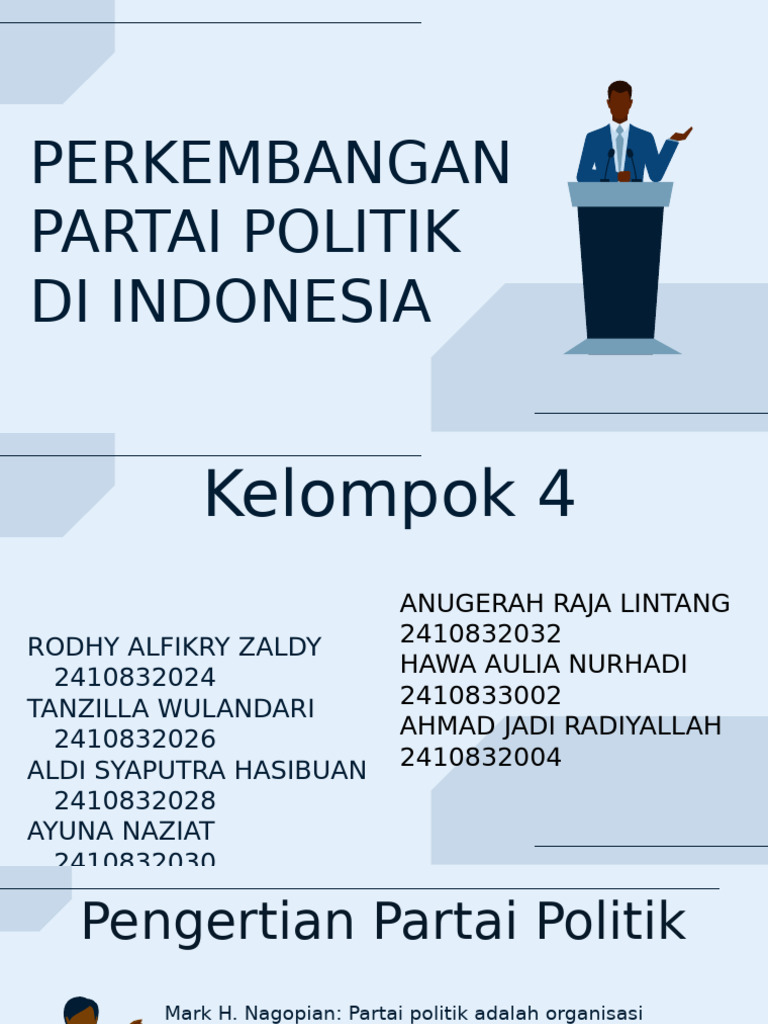 Sejarah dan Fungsi Partai Politik Indonesia | PDF