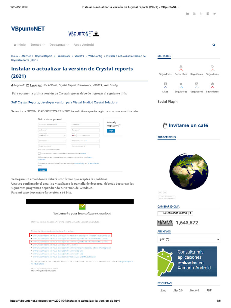 Instalar Crystal Reports en Visual Studio | PDF | Mi sql | .NET Framework