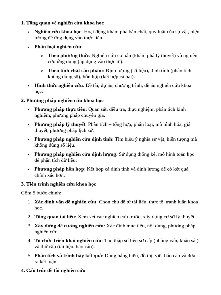 tỏng quan NCKH | PDF