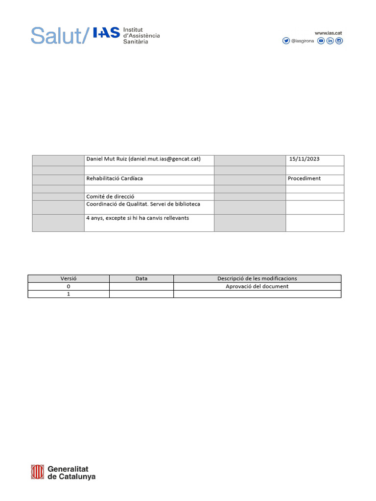 Procedimiento Bienvenida RHC Cardíaca | PDF