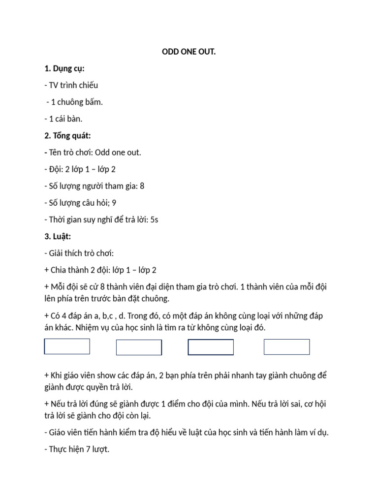 Odd One Out | PDF