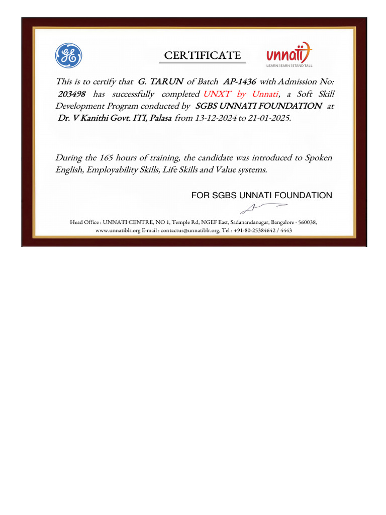 G. TARUN_AP-1436 | PDF