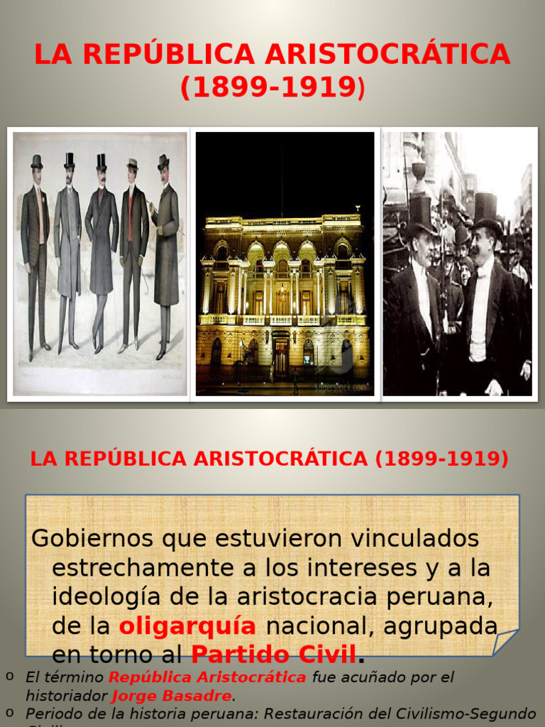 República Aristocrática en Perú (1899-1919) | PDF | Perú