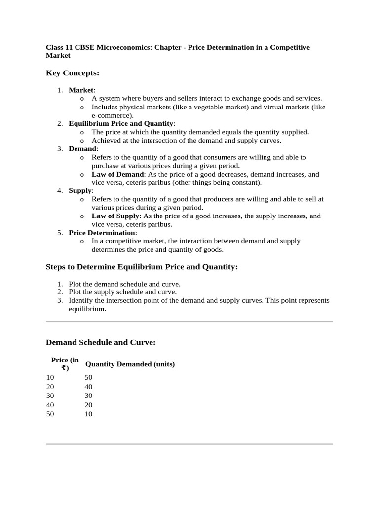 Economics Price Determination | PDF | Supply And Demand | Economic ...