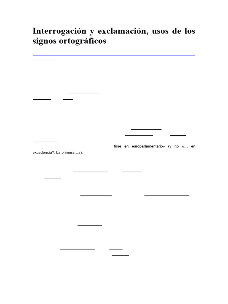 Usos de interrogación y exclamación | PDF | Puntuación | Coma