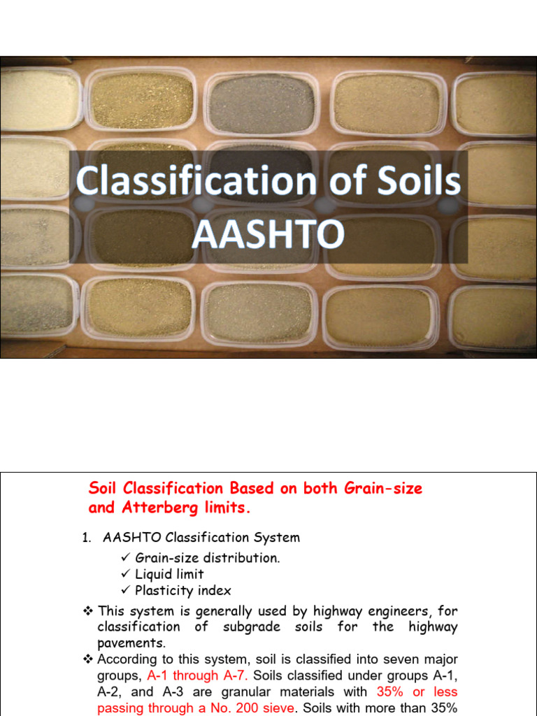 AASHTO Soil Classification Guide | PDF