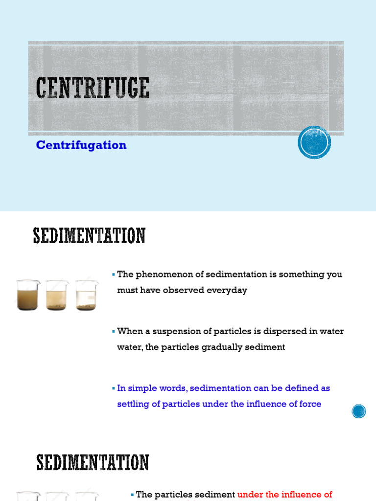Understanding Centrifuges and Their Types | PDF | Centrifugation ...