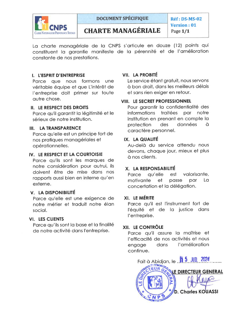 Charte Manageriale | PDF