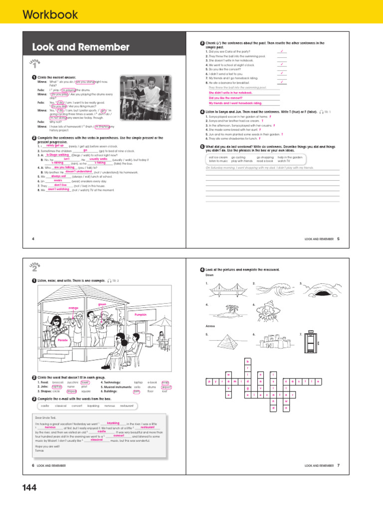 Look Ame l5 Workbook Answerkey | PDF