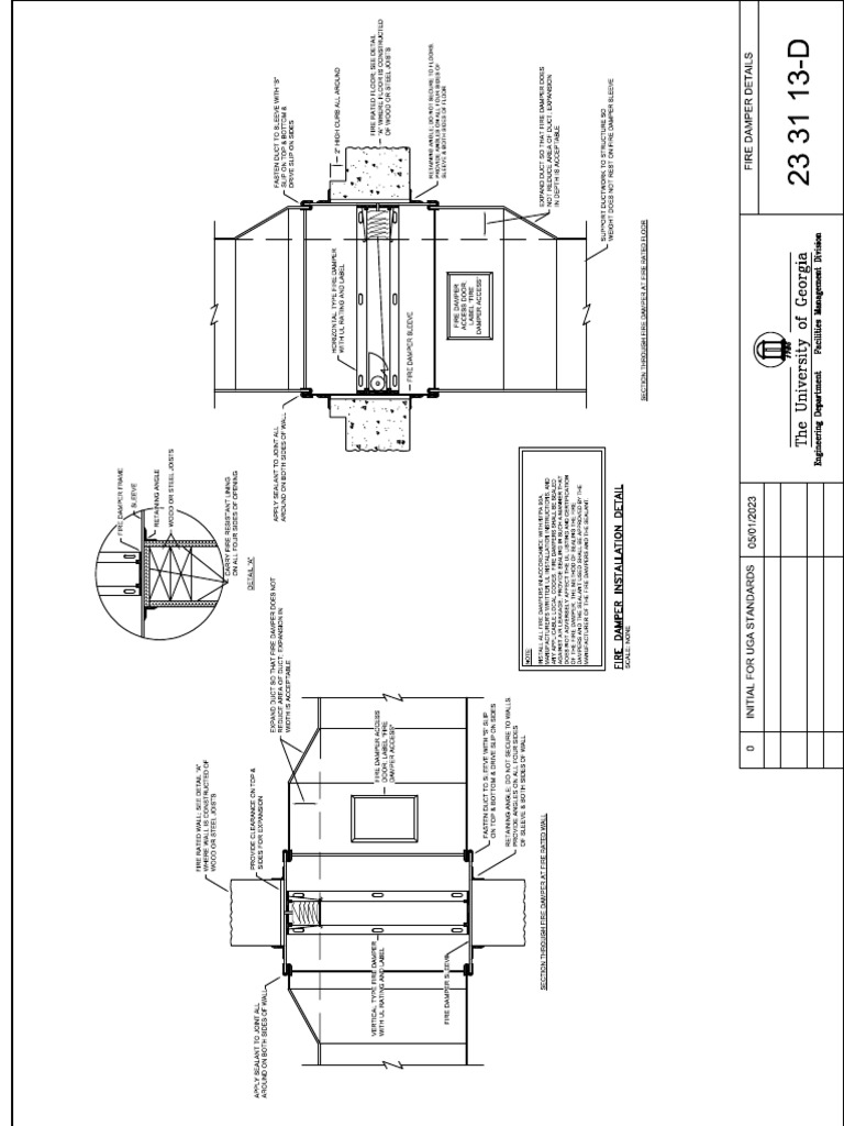 Fire Damper On Rated Wall | PDF